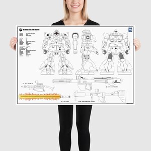 Gundam Poster_gundam_ms-09rs RICK DOM Custom Poster Art Technical ...