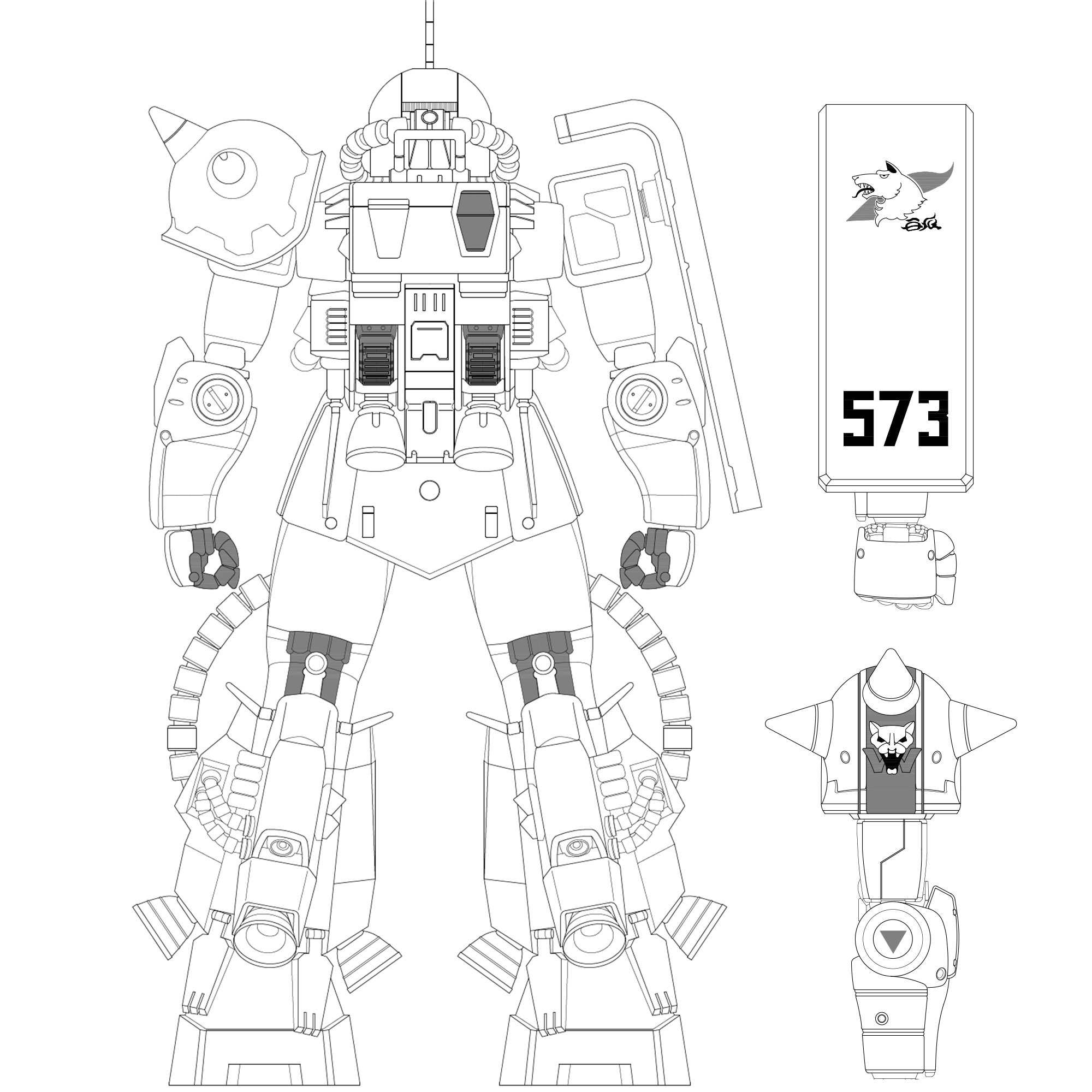 Gundam Poster_gundam MS-06 ZAKU Custom Poster Art Technical - Etsy