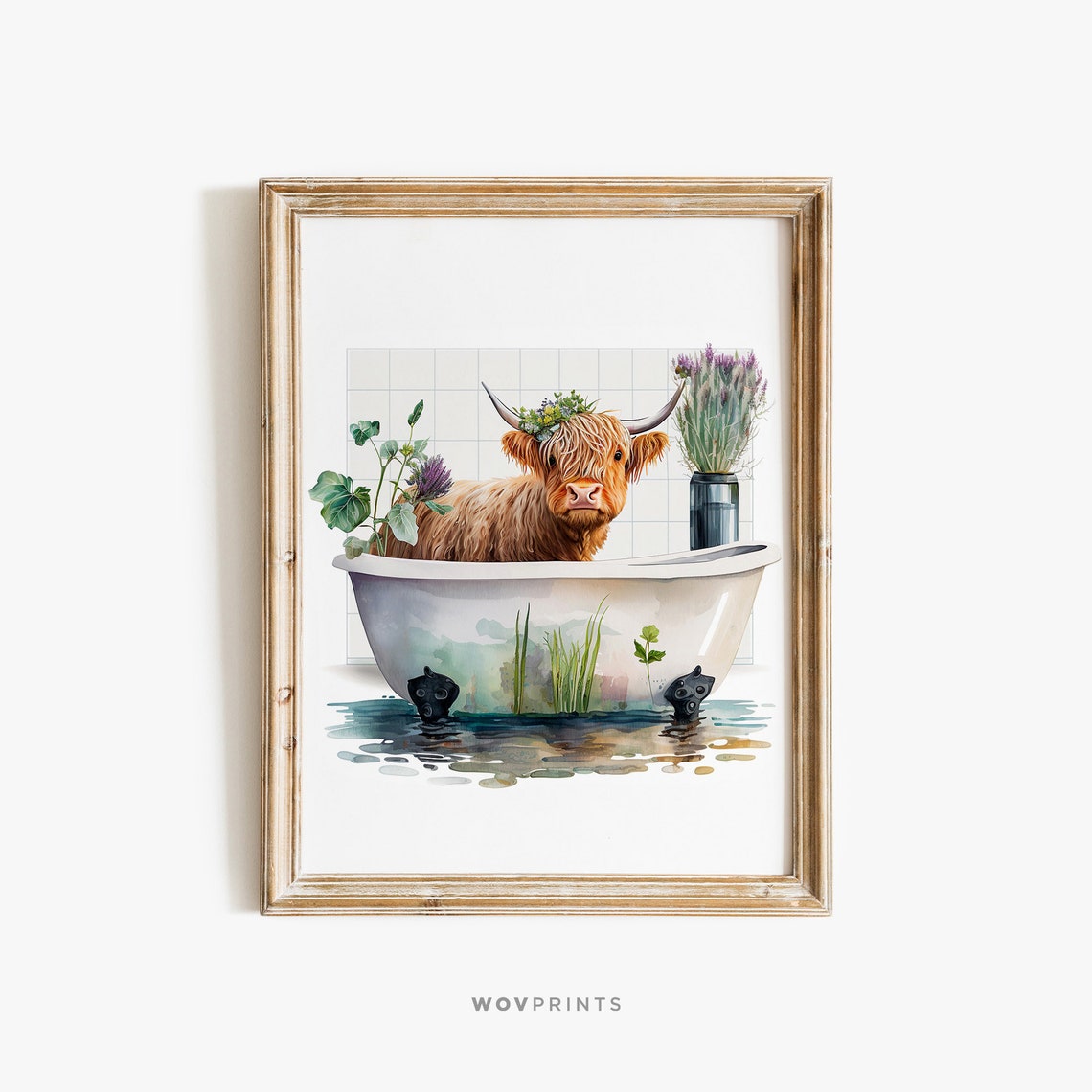 Scottish Highland Cow in Bathroom Bathroom Humor Funny - Etsy