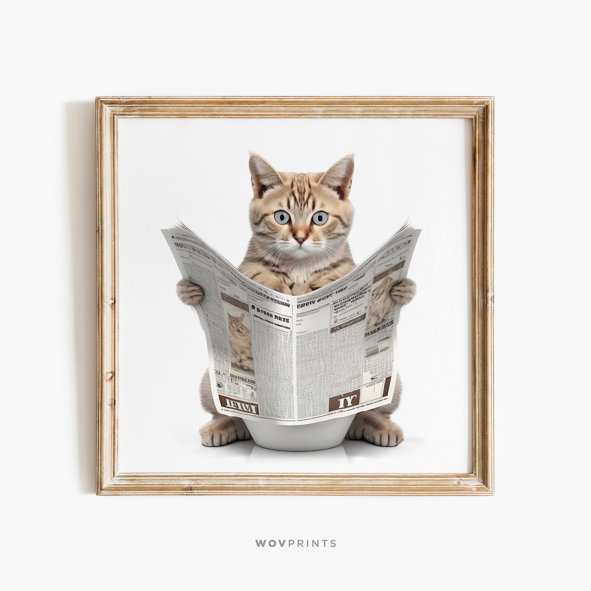Bathroom Art Cat Print Toilet Humor Kids Bathroom Cat Art - Etsy