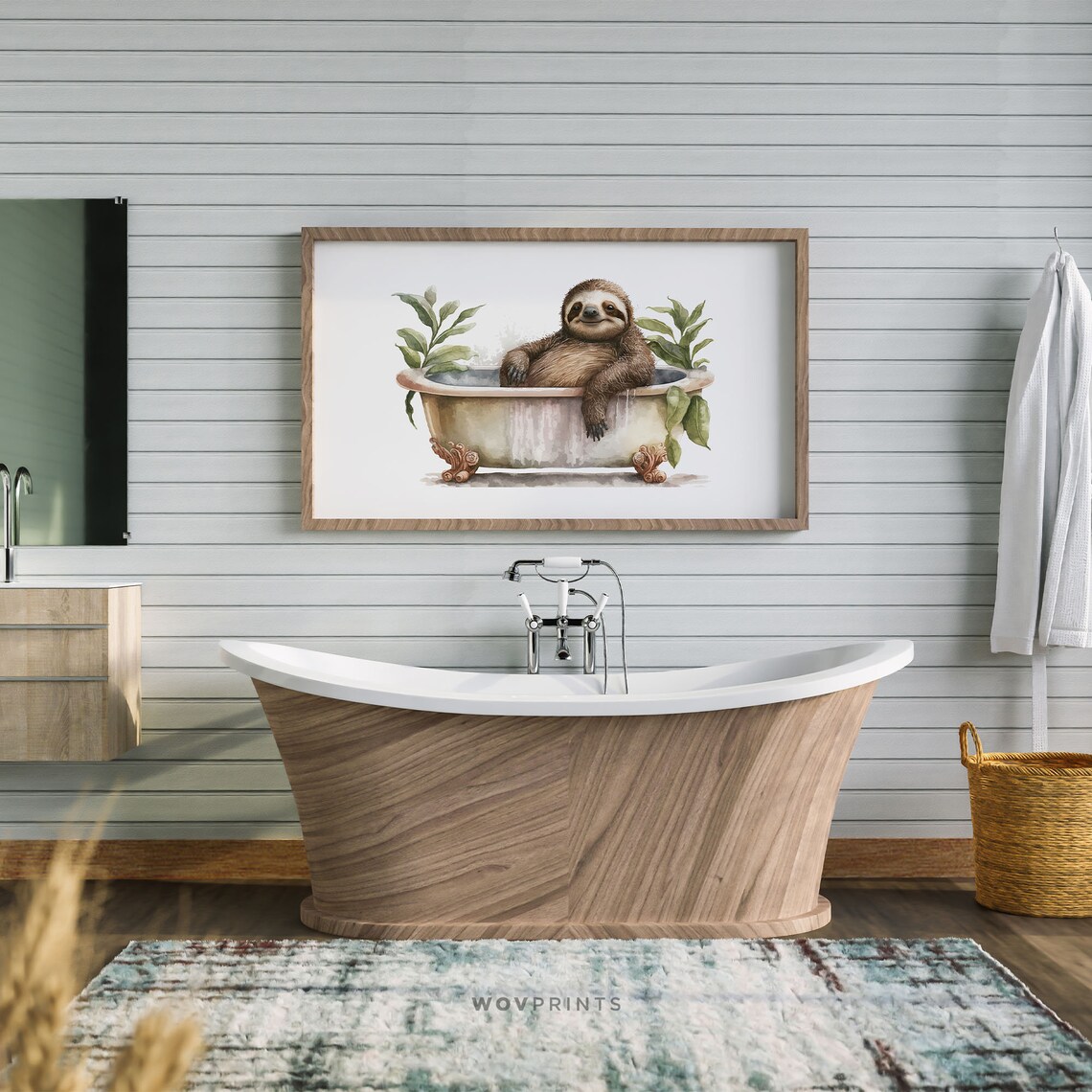 Sloth Wall Art Funny Bathroom Print Bathroom Art Sloth - Etsy