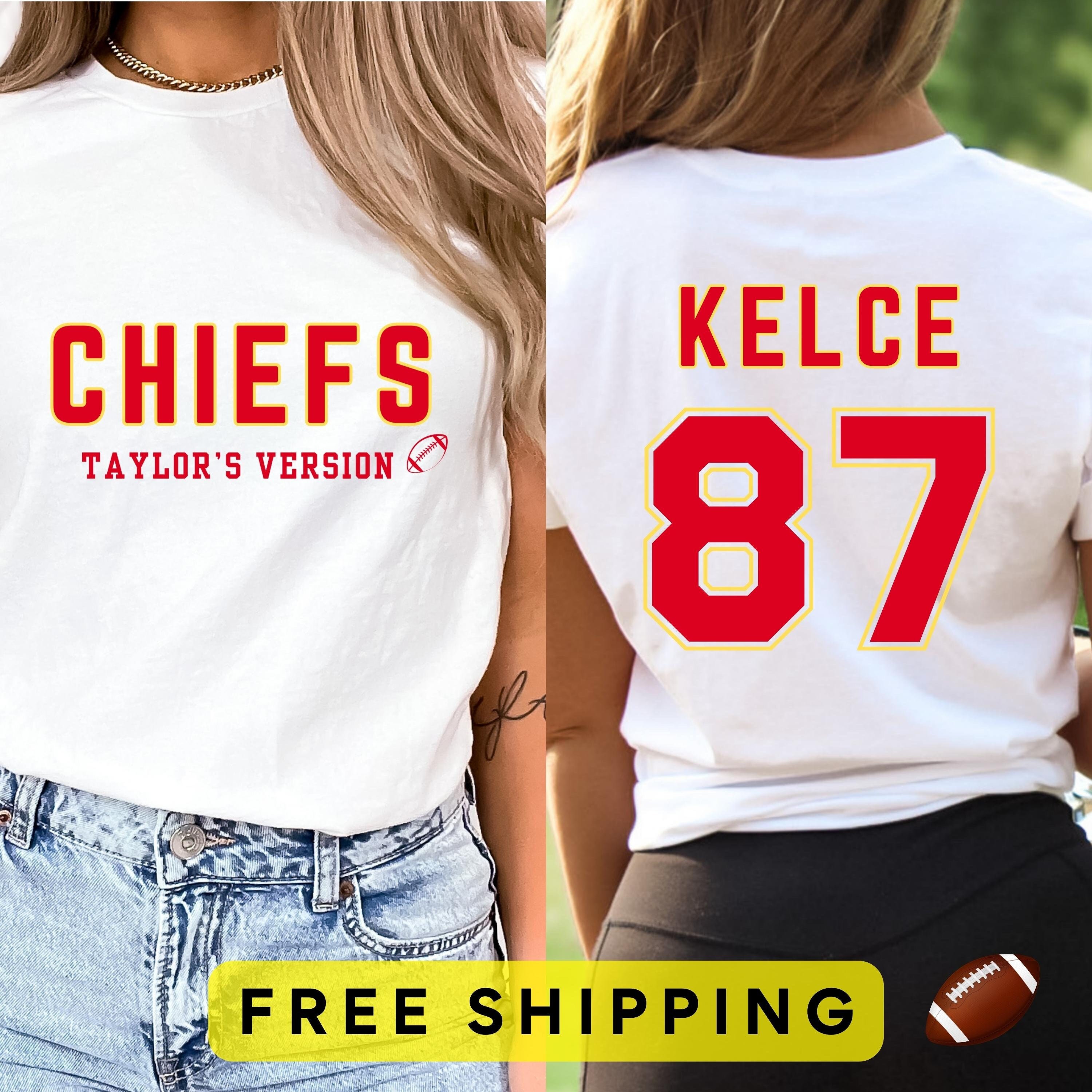 Chiefs Era Taylors Version Football Shirt Travis and Taylor Superbowl ...