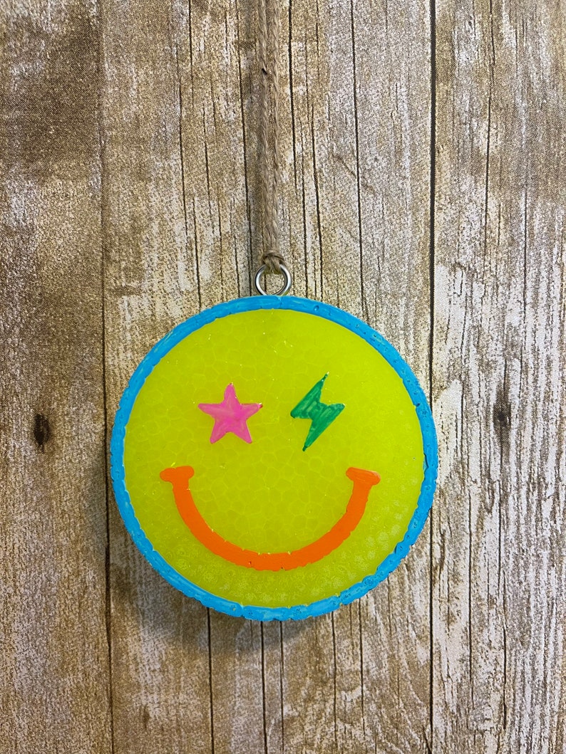 Lightning/star Smiley Face Emoji - Etsy