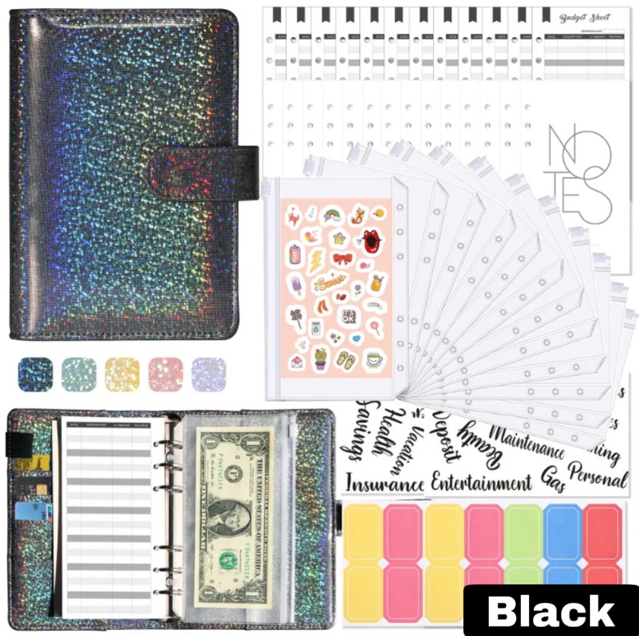 Budget Binder Starter Set Different Colors - Etsy
