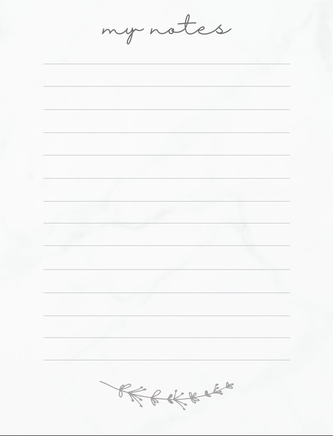 Printable Notes Instand Download - Etsy