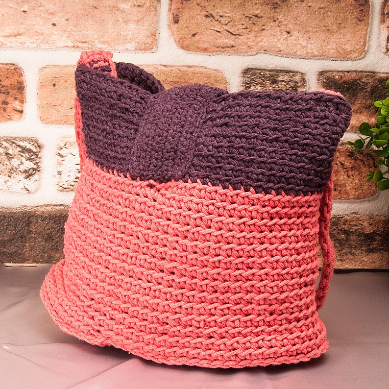 Pink Hand Knitted Bag, Small Bag Next to Gift, We Can Make It Which ...