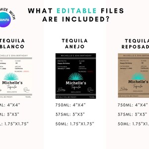 Editable Tequila Bottle Label Template – Custom DIY Party Favor ...