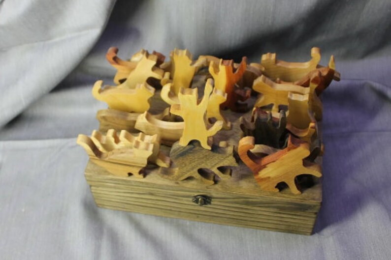 Cat Jenga Puzzle Game Kit Constructor Laser Cut Vector Model - Etsy