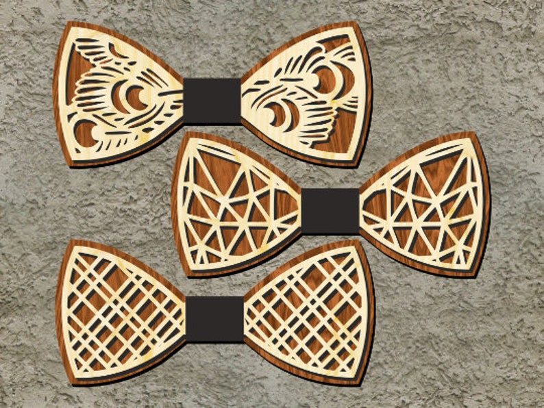 Noeud papillon fichiers de découpe cnc DXF .ai SVG .cdr Vecteur de ...