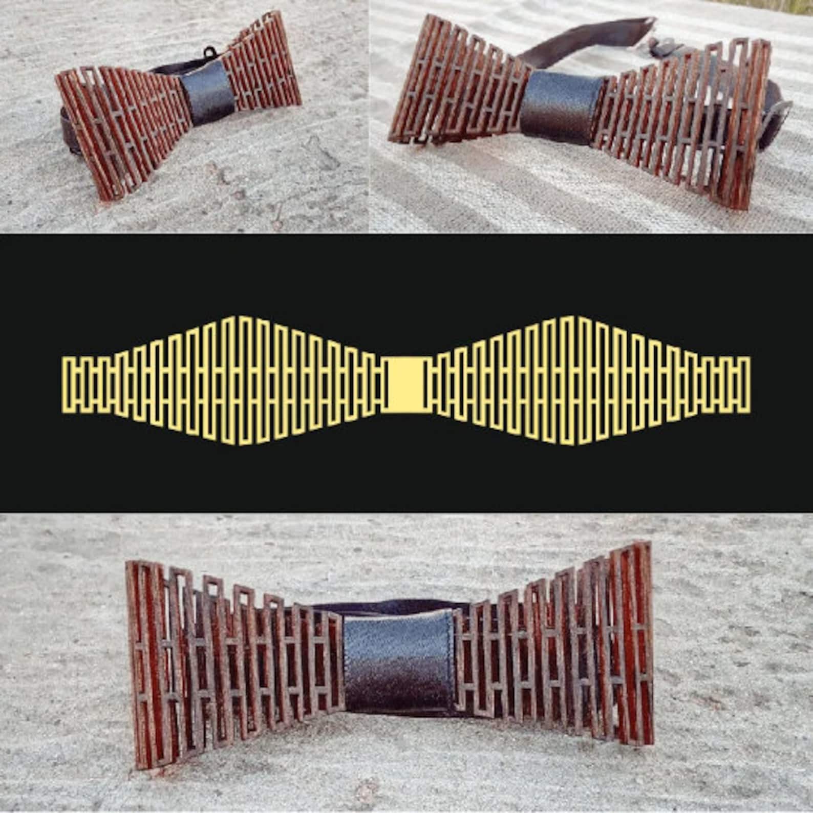 Unique Bow Tie Wood SVG Dxf Ai PDF Cnc Cutting Files Laser Cut Vector ...