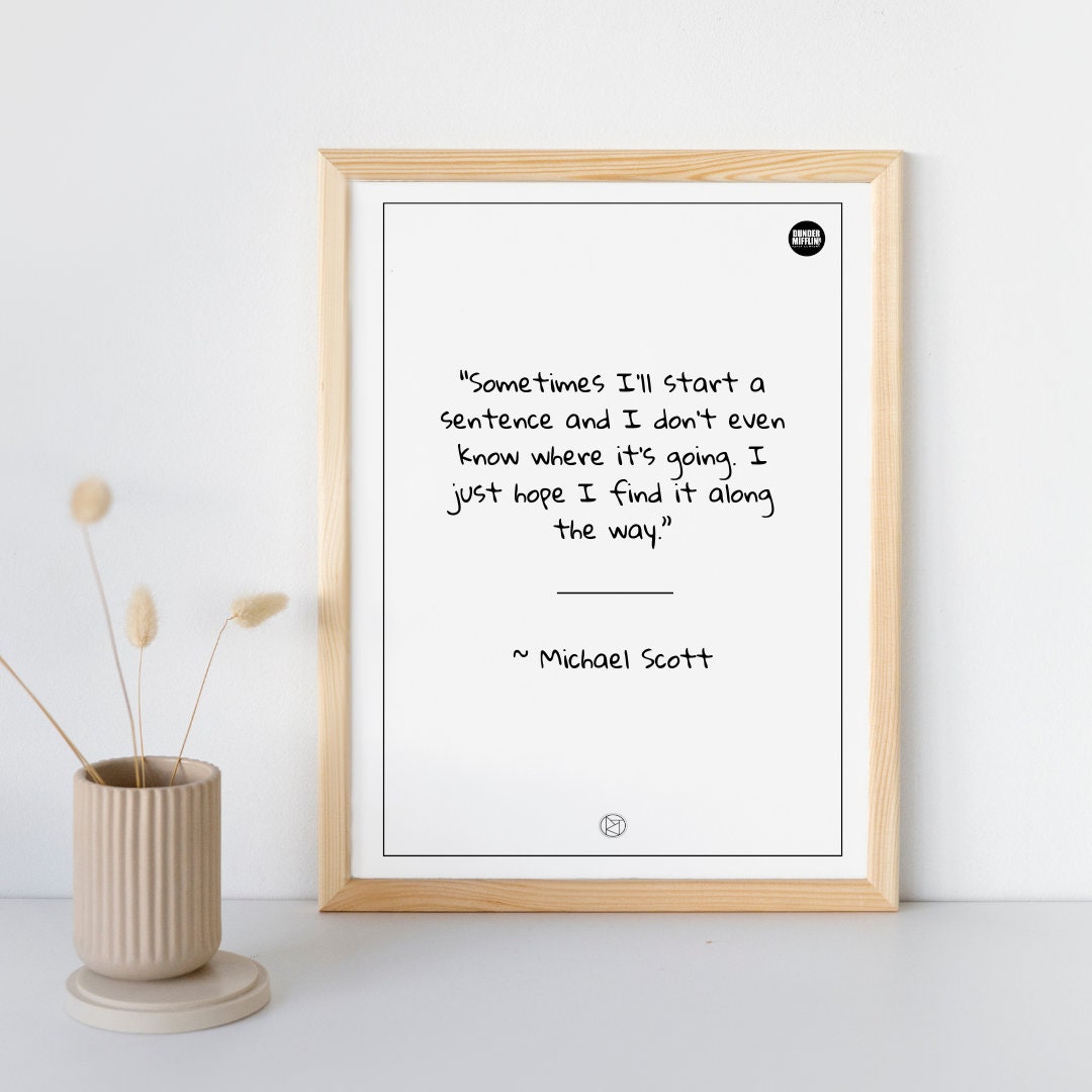Funny Quote Poster Download From the Office Tv Show, Wall Art Perfect ...