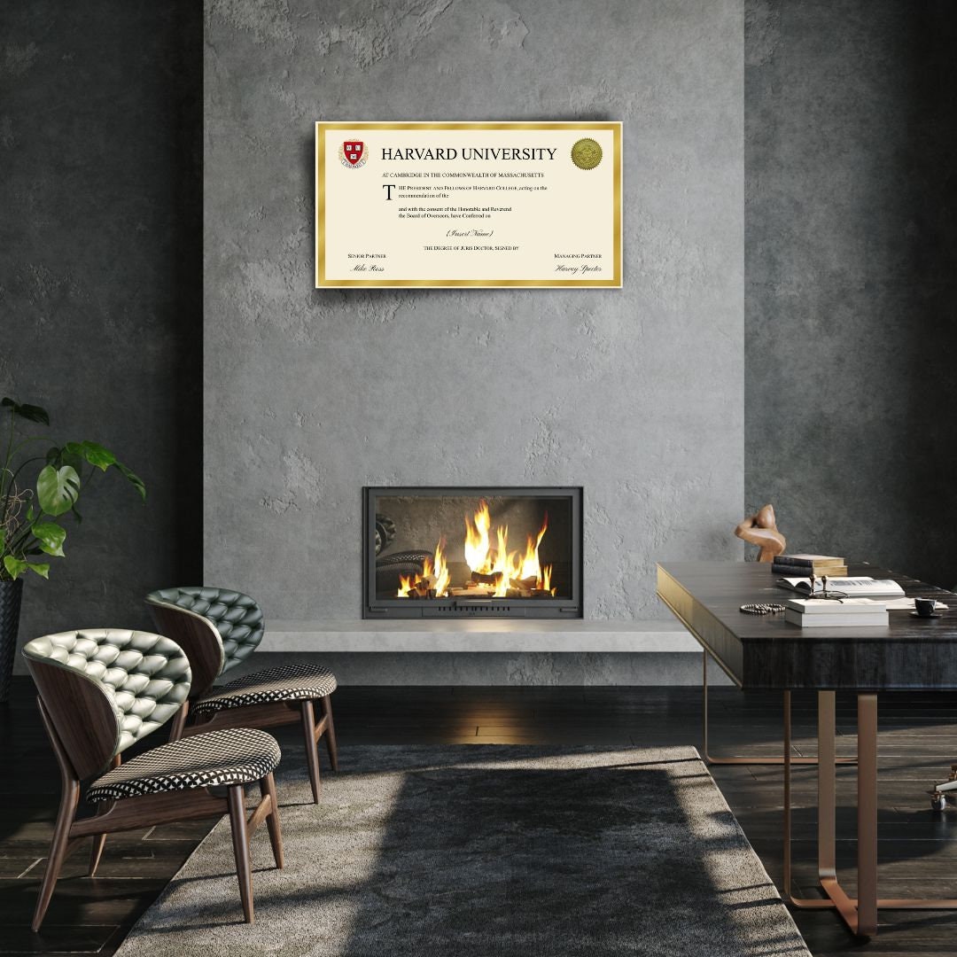 Fake Harvard Diploma/ondertekend Door Mike Ross En Harvey Specter ...