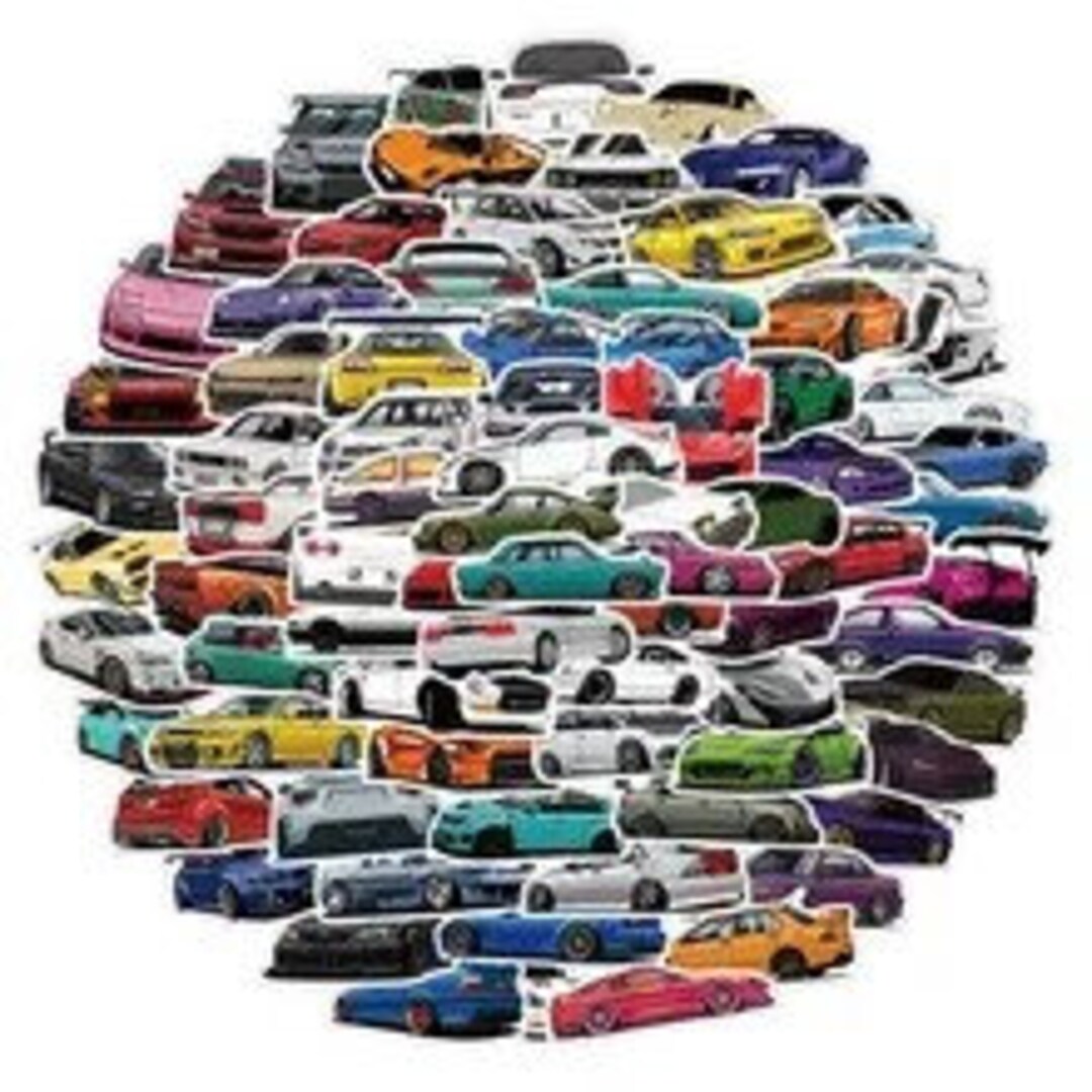 50PCS Cartoon JDM Car Graffiti Stickers Decorative Motorcycle Luggage ...