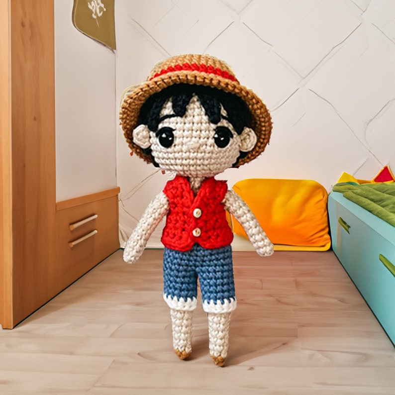 Luffy Crochet Doll Amigurumi Pattern only English - Etsy