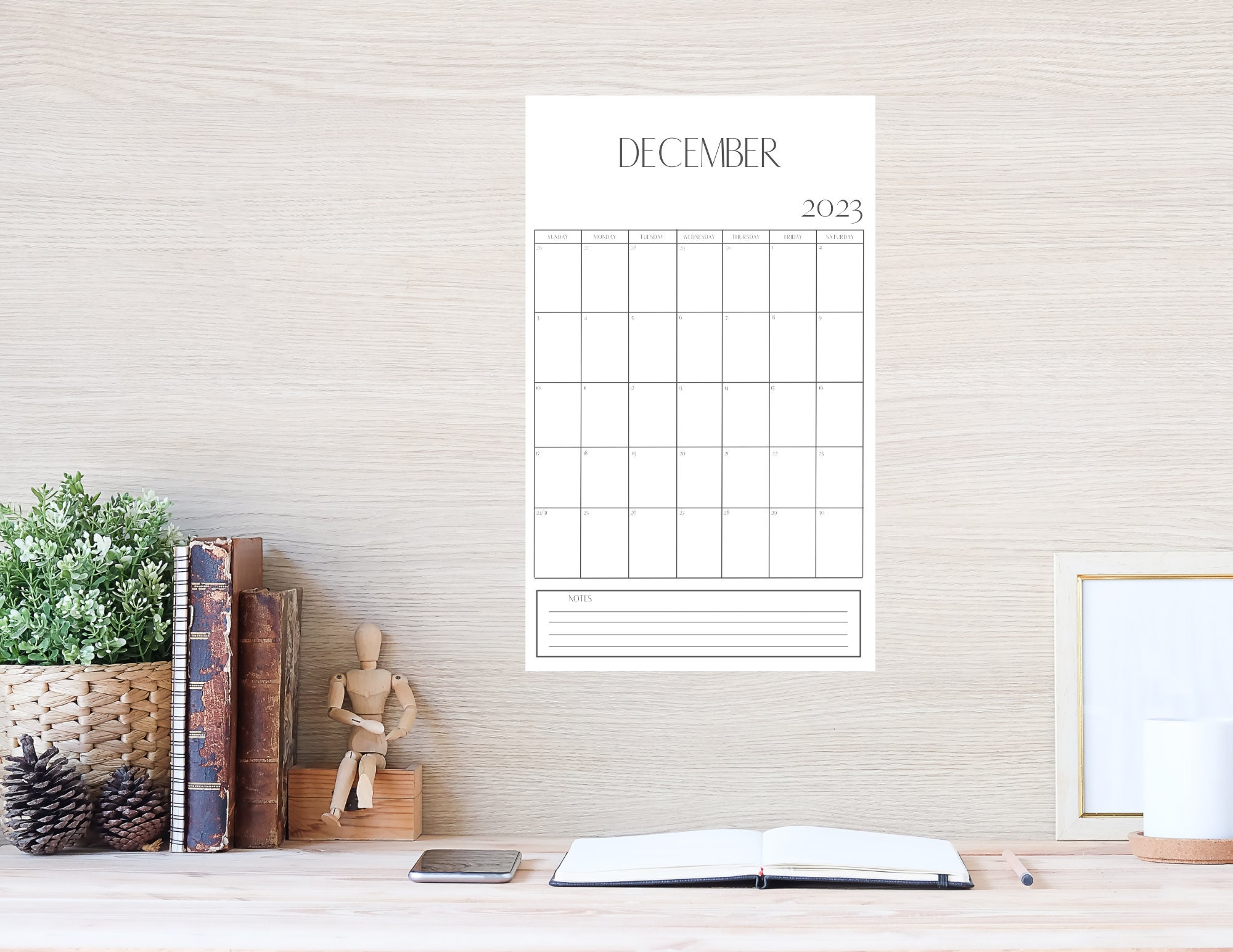 Legal Size Calendar With Large Boxes for Keeping Track of All Your ...