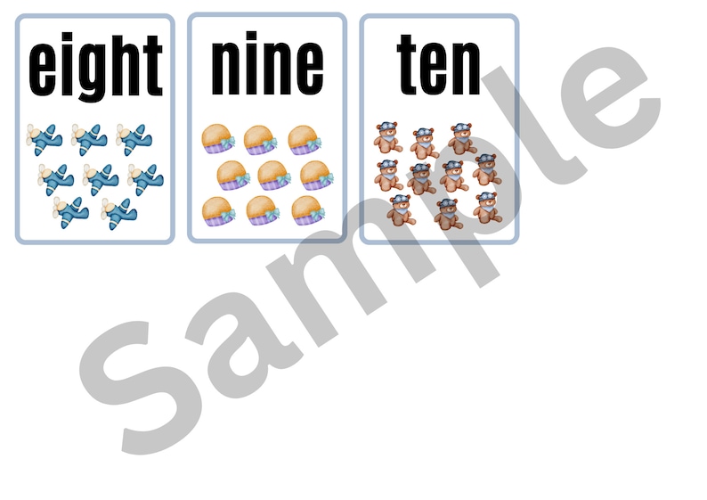 Printable Number Flash Cards - Etsy