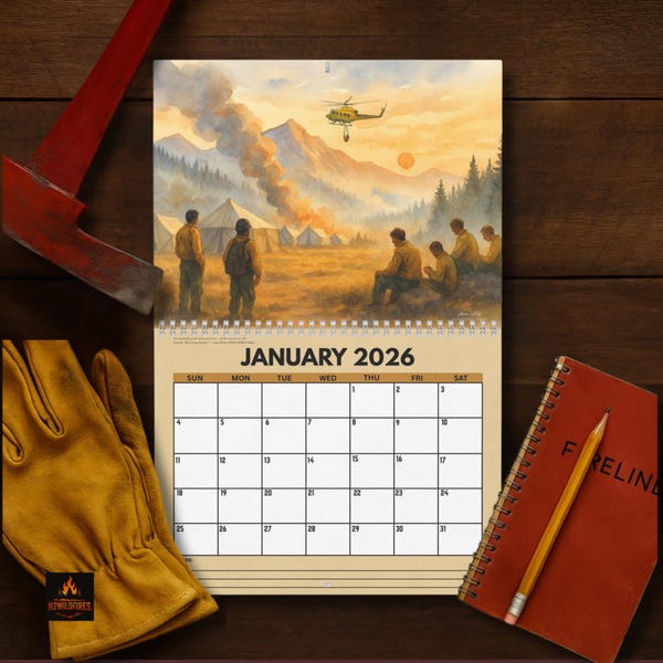Firefighter Calendars 2026 - Etsy
