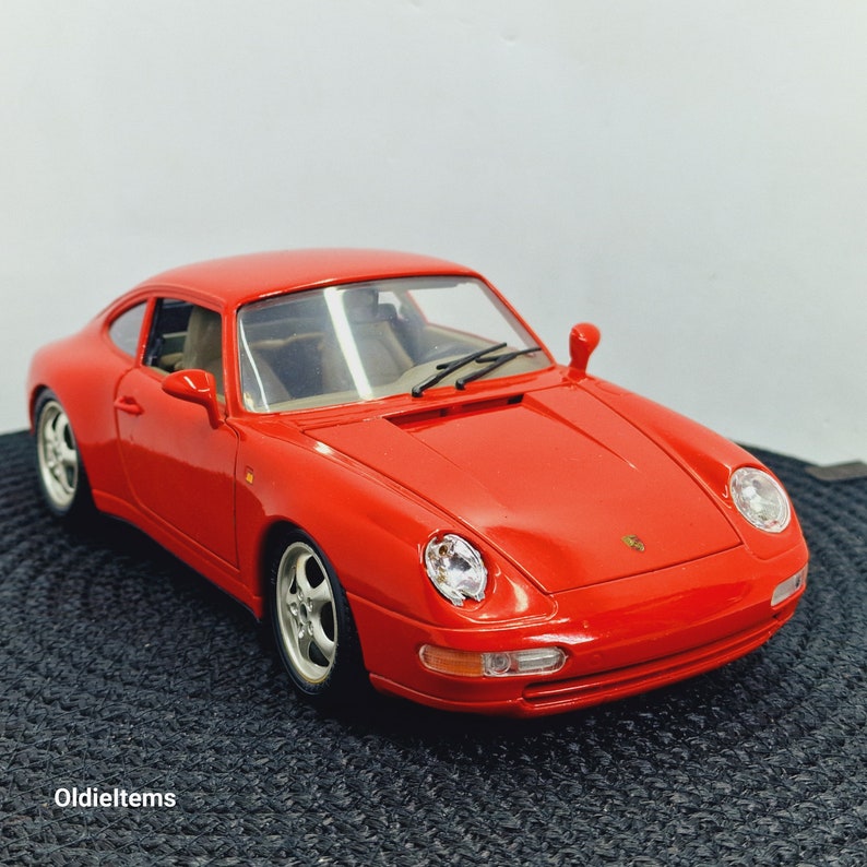 Bburago Model Car Porsche 911 Carrera in 1993 Red Color, a 1/18 Scale ...