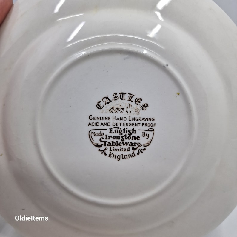 17 Cm Castle Plate Made by English Ironstone Tableware - Etsy