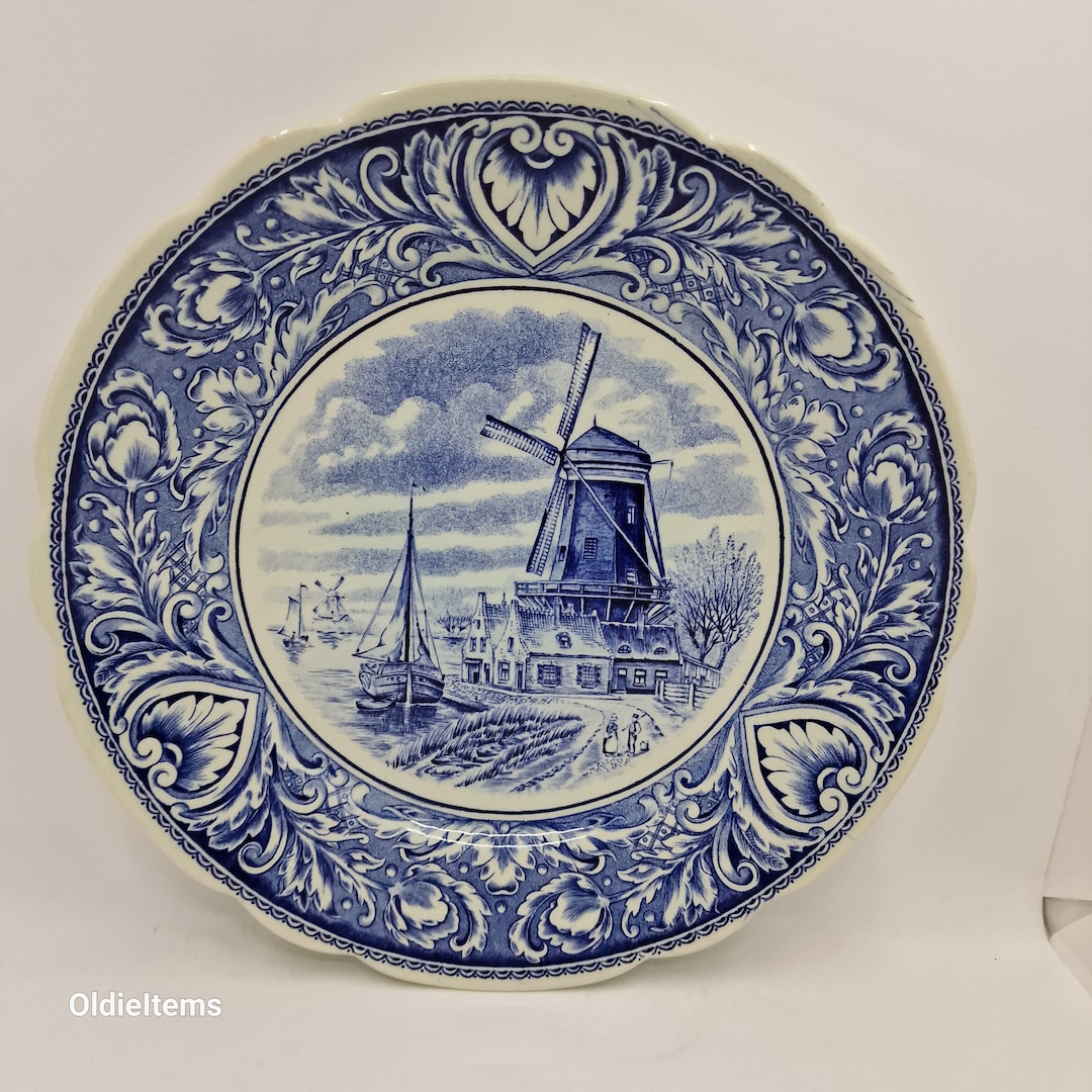 Vintage Sphinx Holland Wall Mount or Table Top 25 Cm Delft Blue Plate ...