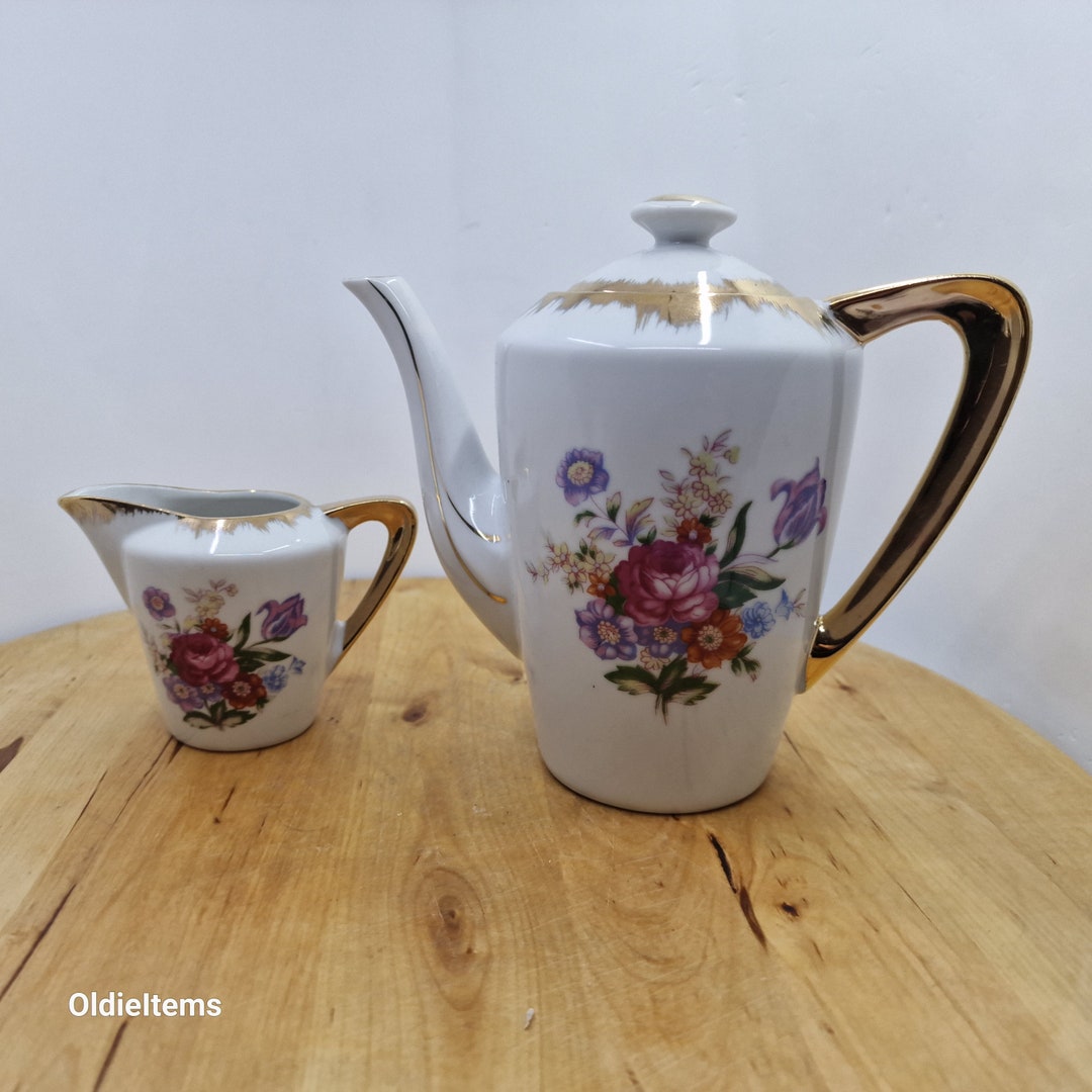 Vintage Edel Porzellan Porcelain Taepot and Milk Pitcher - Etsy