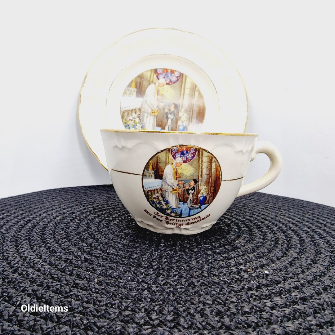 Set of Vintage Religious ""ter Herinnering Aan Uwe Heilige Communie" by ...