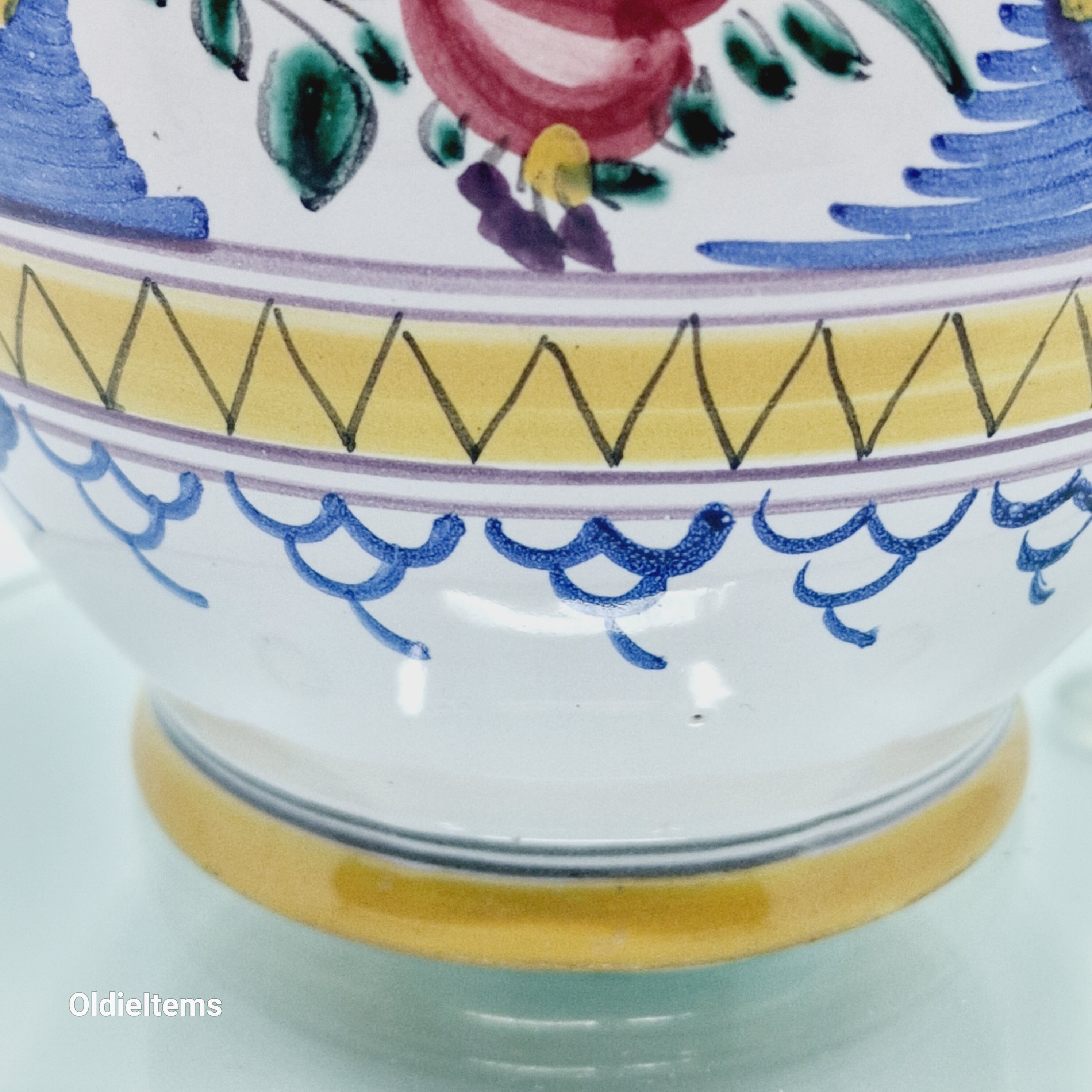 Vintage Slov Keramika Modra Handmade Handpainted Vase With Floral ...