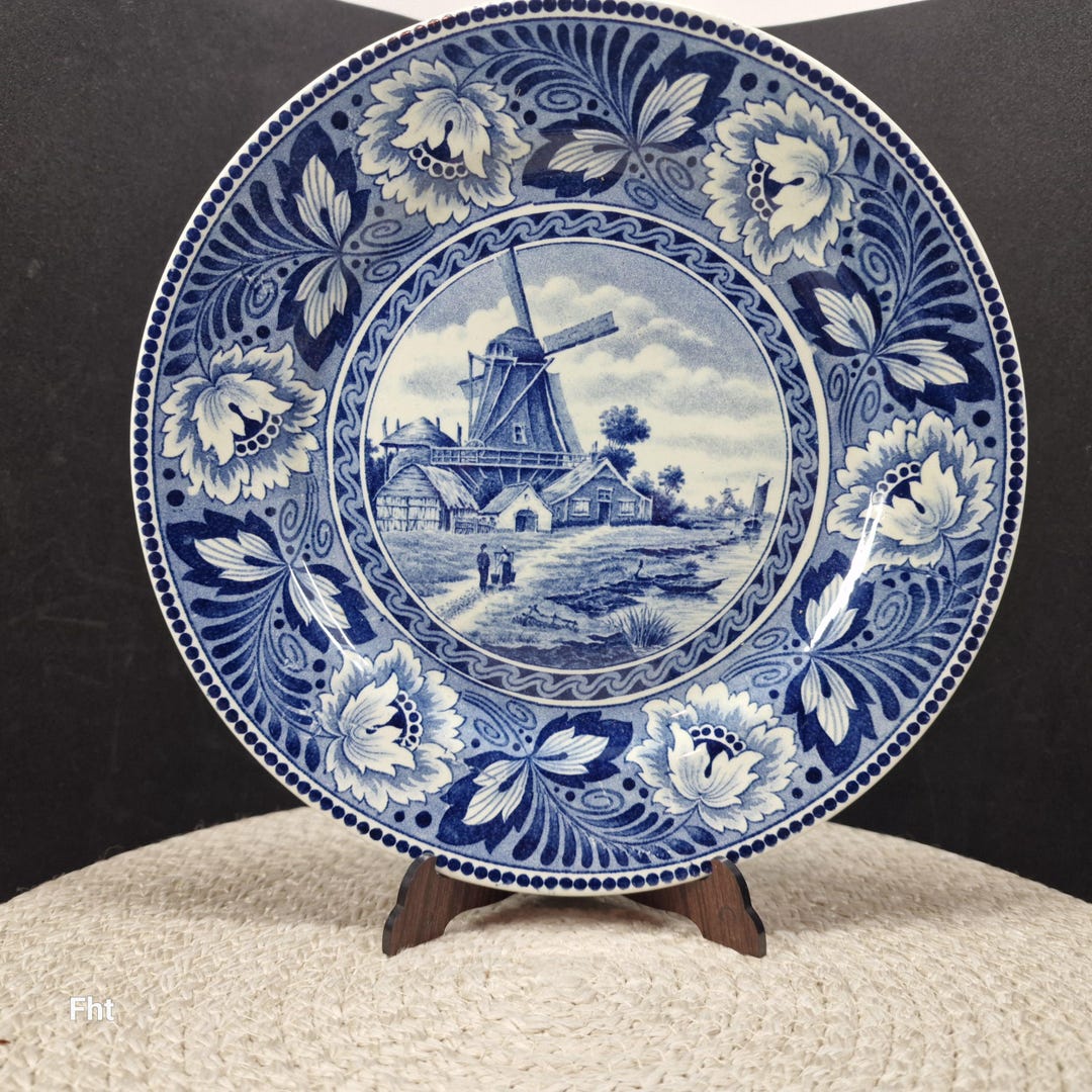 Vintage Sphinx Holland Wall Mount or Table Top 25 Cm Delft Blue Plate ...