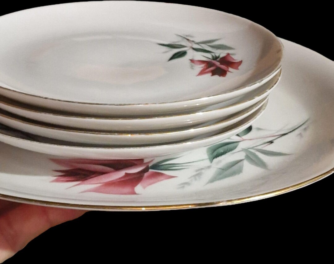 Hutschenreuther Hohenberg Cake Set 28 Cm Plate With 4 Pcs 15 Cm Plates ...