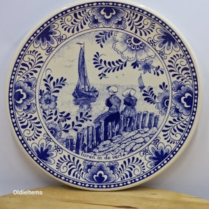 Vintage Delft Blue Set of 3 Kids Pattern Plates, Price per Set or per ...