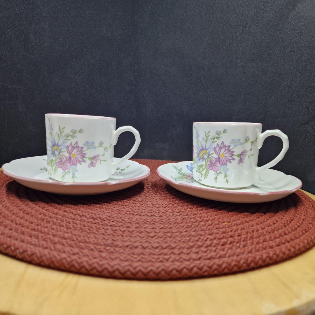Vintage Balmoral Castle Bone China Tea Cups and Saucers - Set of 2 - Etsy