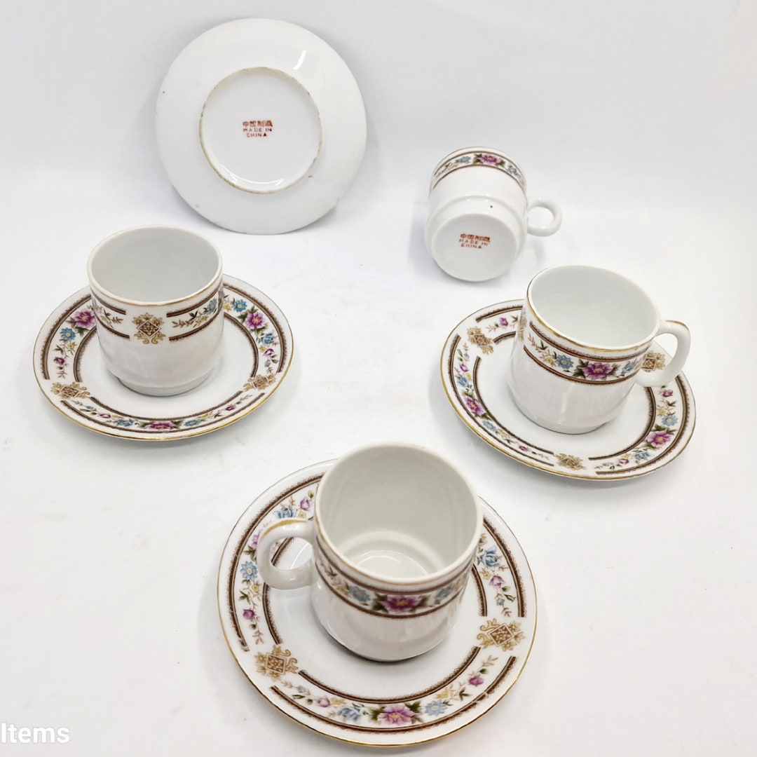 Vintage Chinese Coffee Tea Cups With Floral Design, Price per Single ...