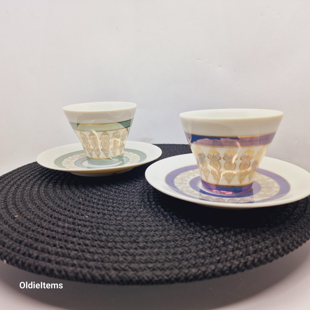 Vintage Set of 2 Versailles Style Cups and Saucers, No Stamp! - Etsy
