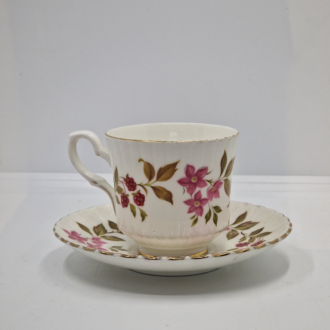 Royal Stafford Fragrance Bone China Teacup and Saucer, Cranberry ...