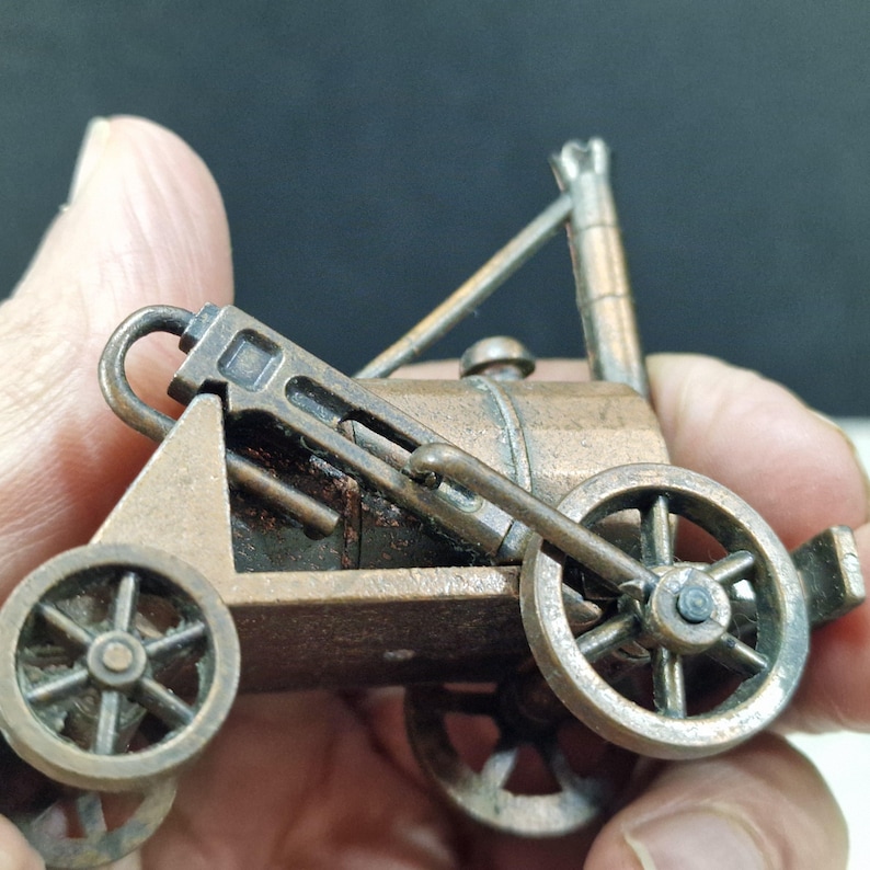 Vintage Gisma Spain Die Cast Steam Tractor Pencil Sharpener Bronze ...