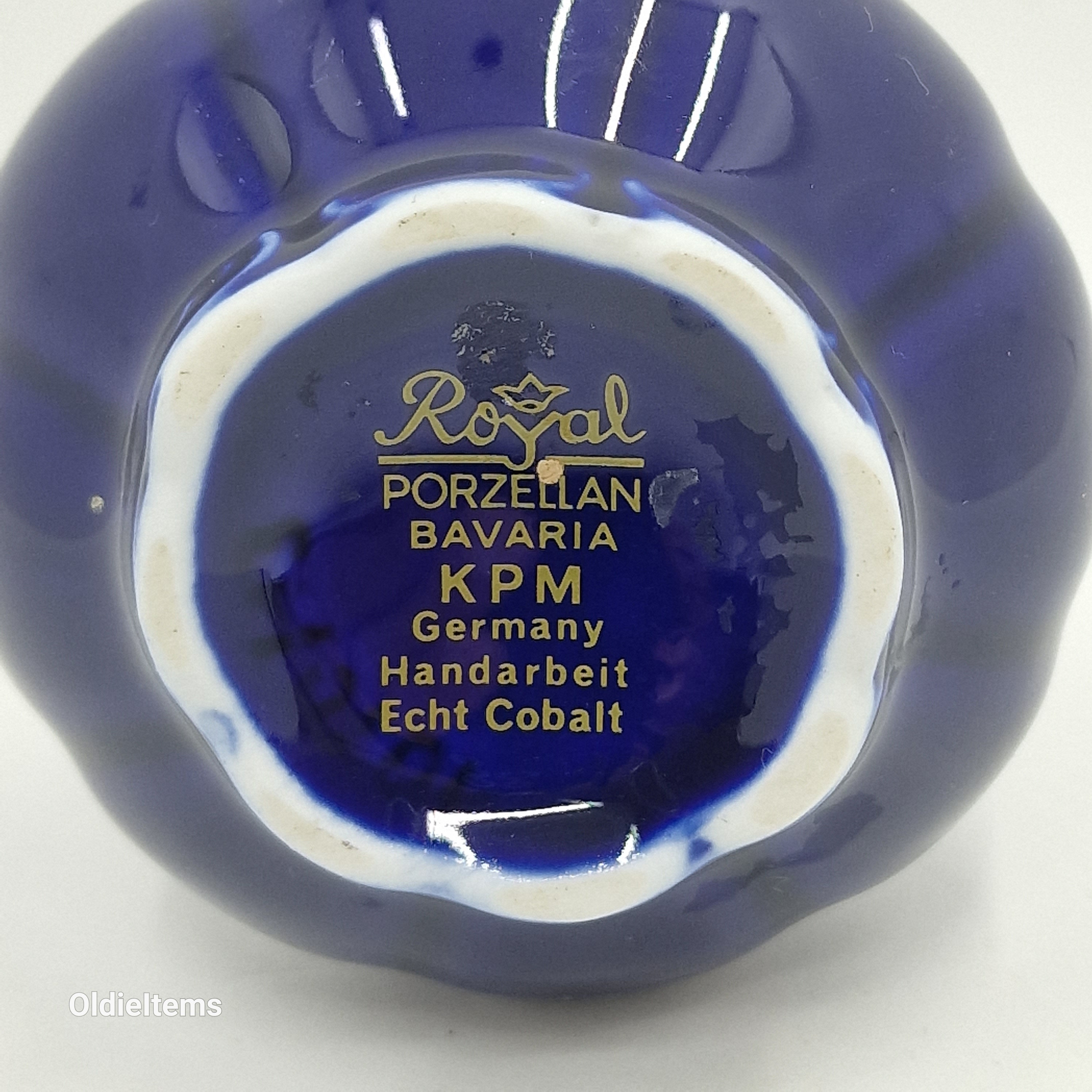 Royal PORZELLAN BAVARIA KPM Germany Handarbeit, Handmade Echt Cobalt ...