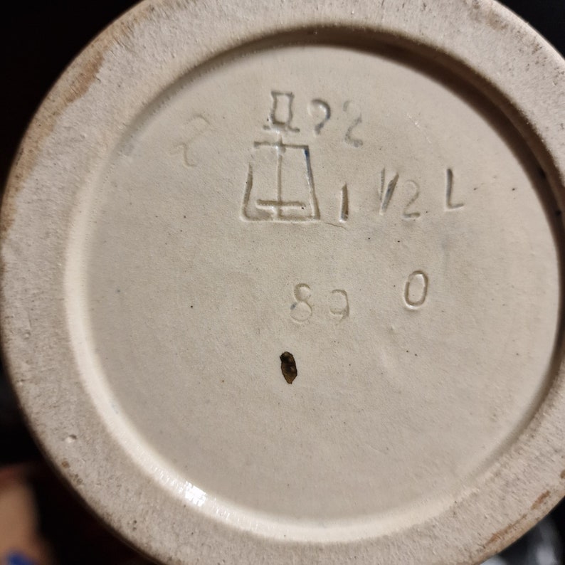 Vintage German Marzi & Remy Stoneware Salt Glazed Beer Pitcher Pitcher ...