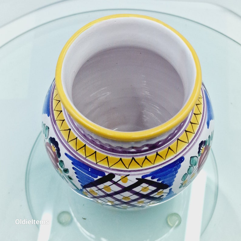 Vintage Slov Keramika Modra Handmade Handpainted Vase With Floral ...