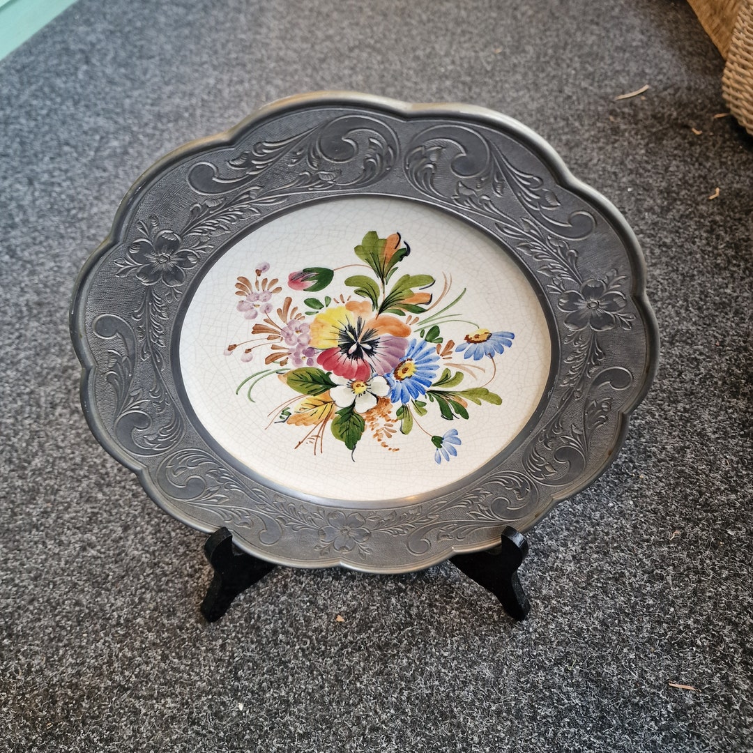 Zinc Frame Hand Painted Plate - Etsy