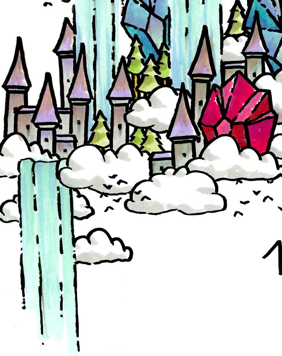 Modern Fairytale Art Print, Abstract Art Print, Freehand Creative Art ...
