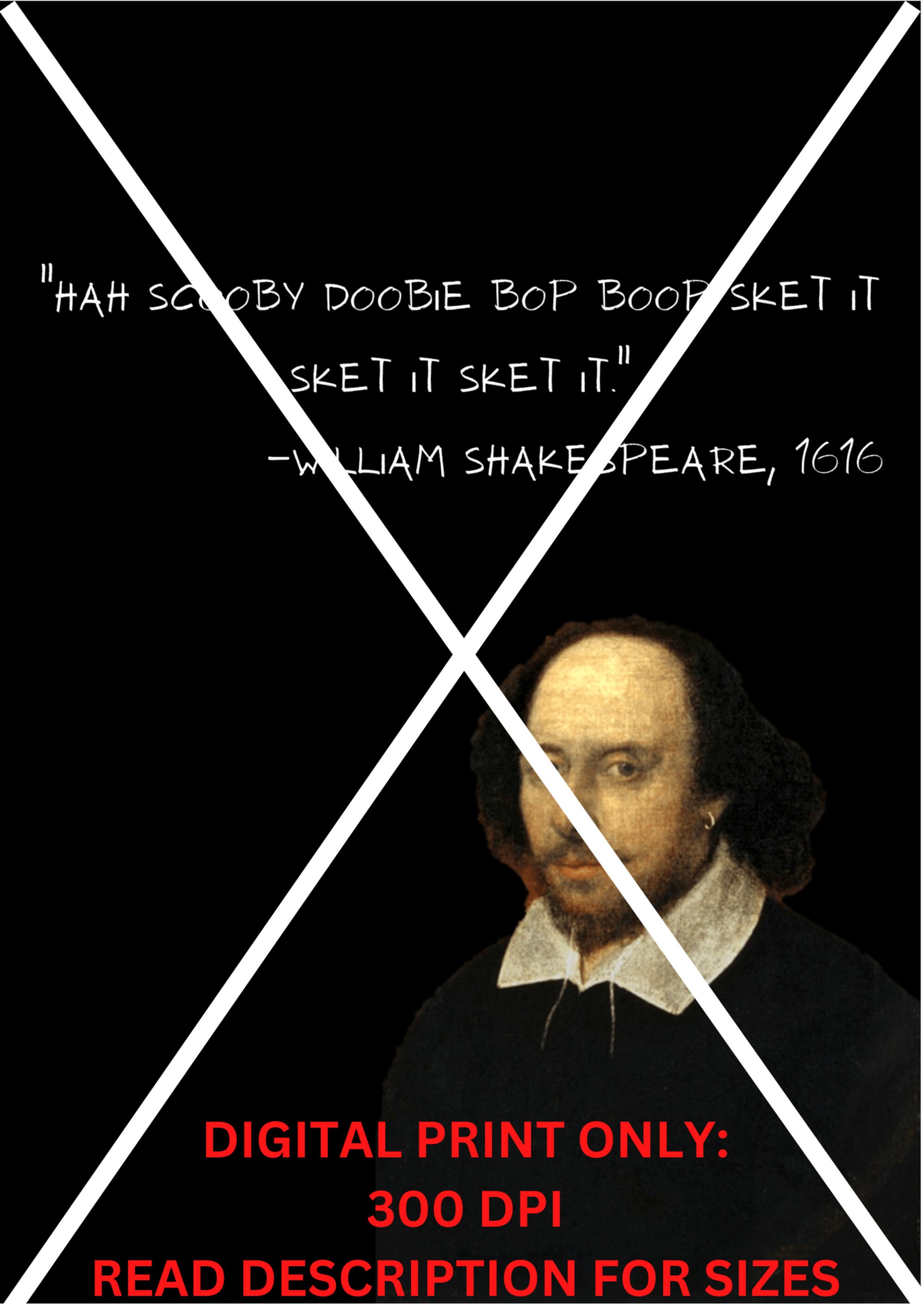 Funny Poster Quotes, Digital Poster, Shakespeare, Home Decor, Wall ...
