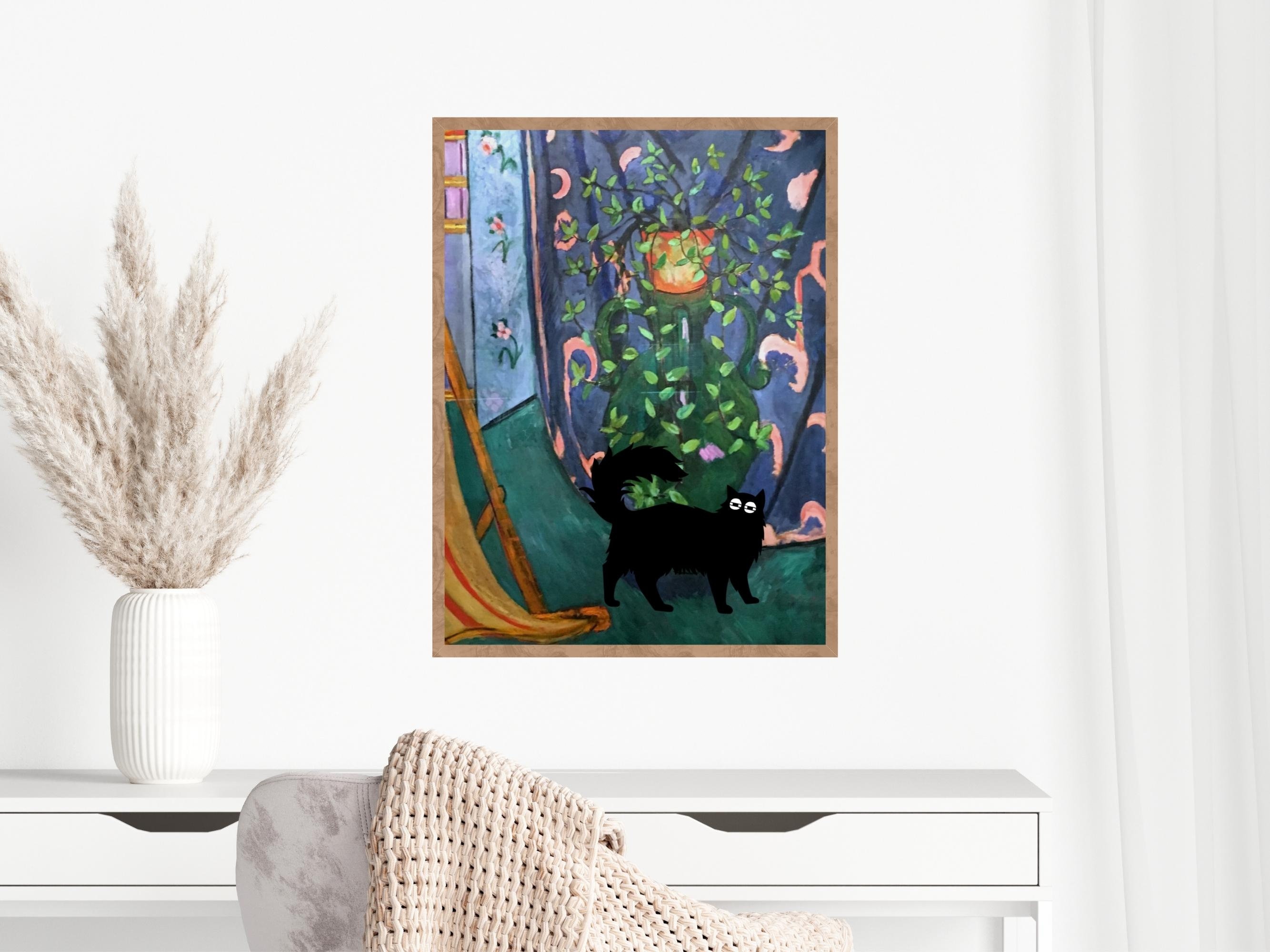 Henri Matisse Cat Print, Matisse Corner of Artist Studio Poster, Black ...