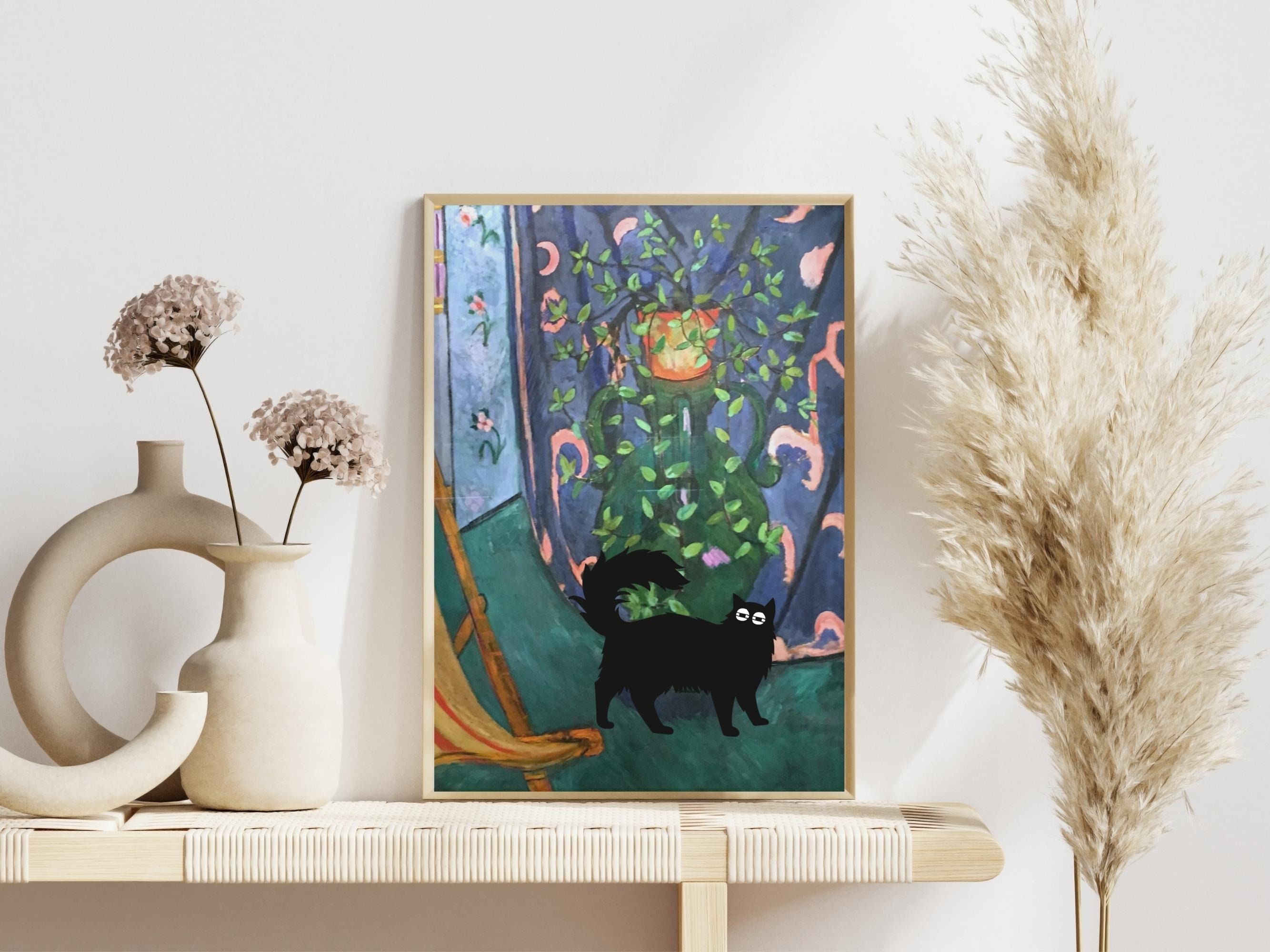 Henri Matisse Cat Print, Matisse Corner of Artist Studio Poster, Black ...