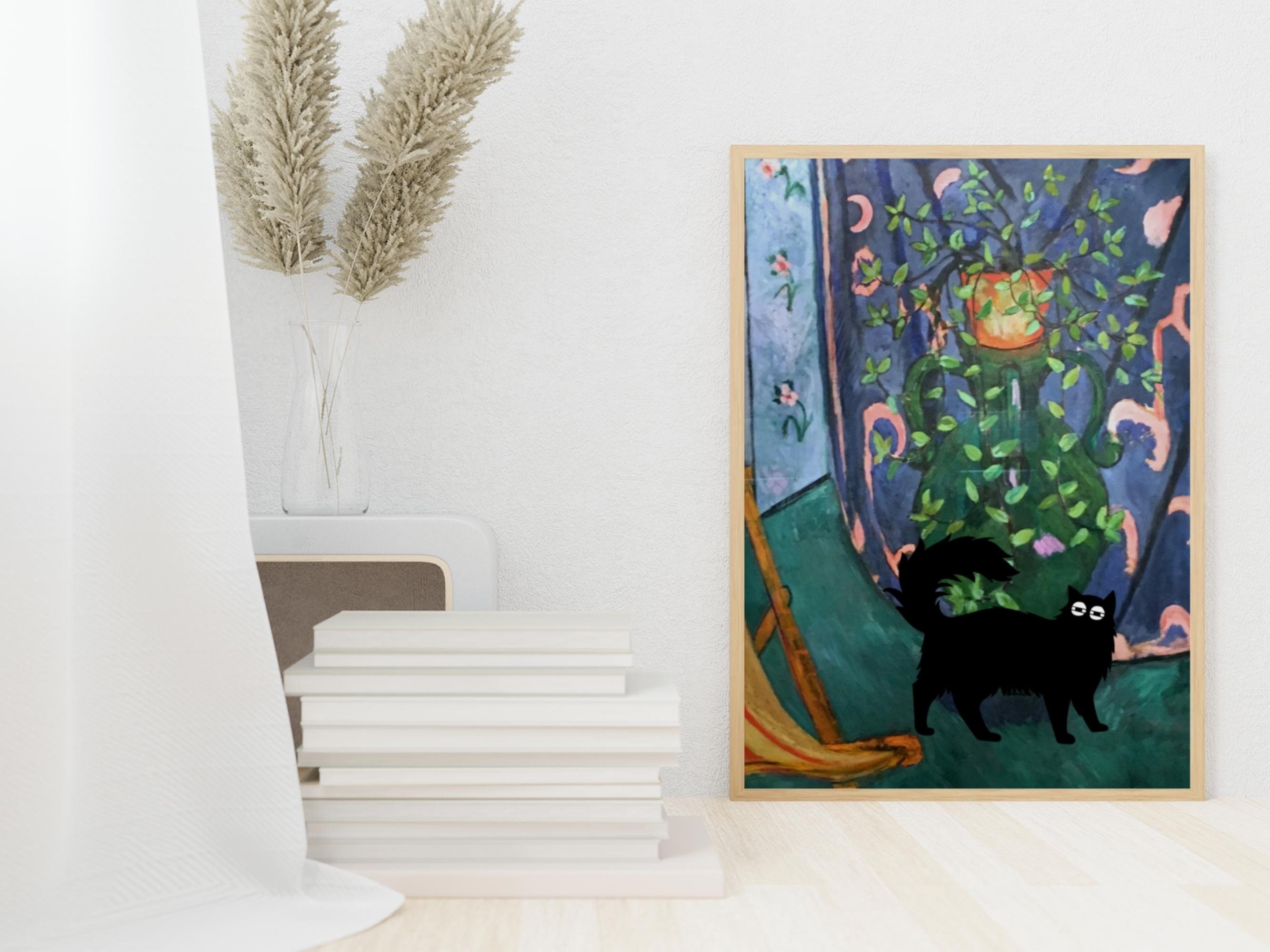 Henri Matisse Cat Print, Matisse Corner of Artist Studio Poster, Black ...