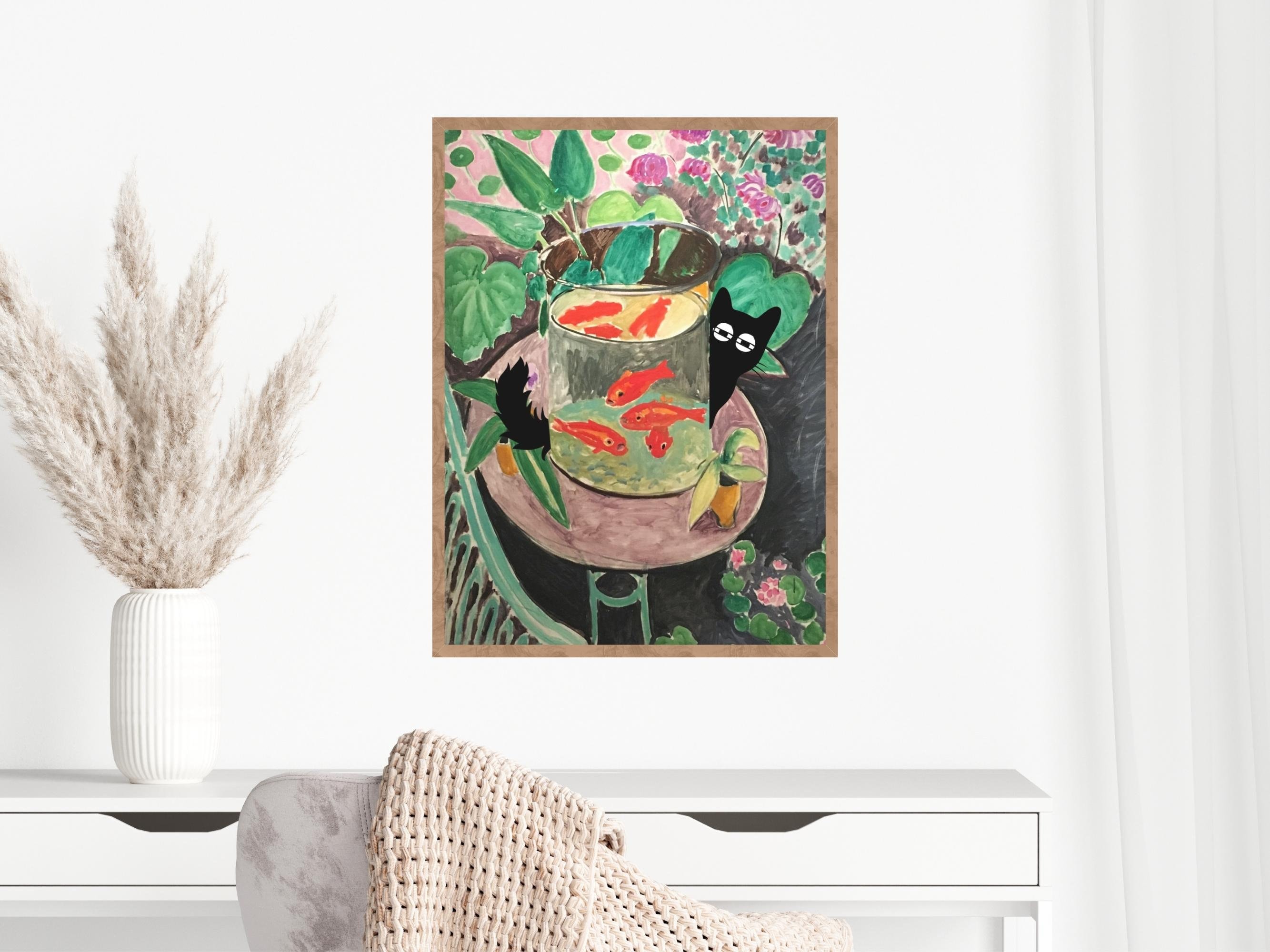 Henri Matisse Cat Print Matisse Fish Bowl Black Cat Art - Etsy