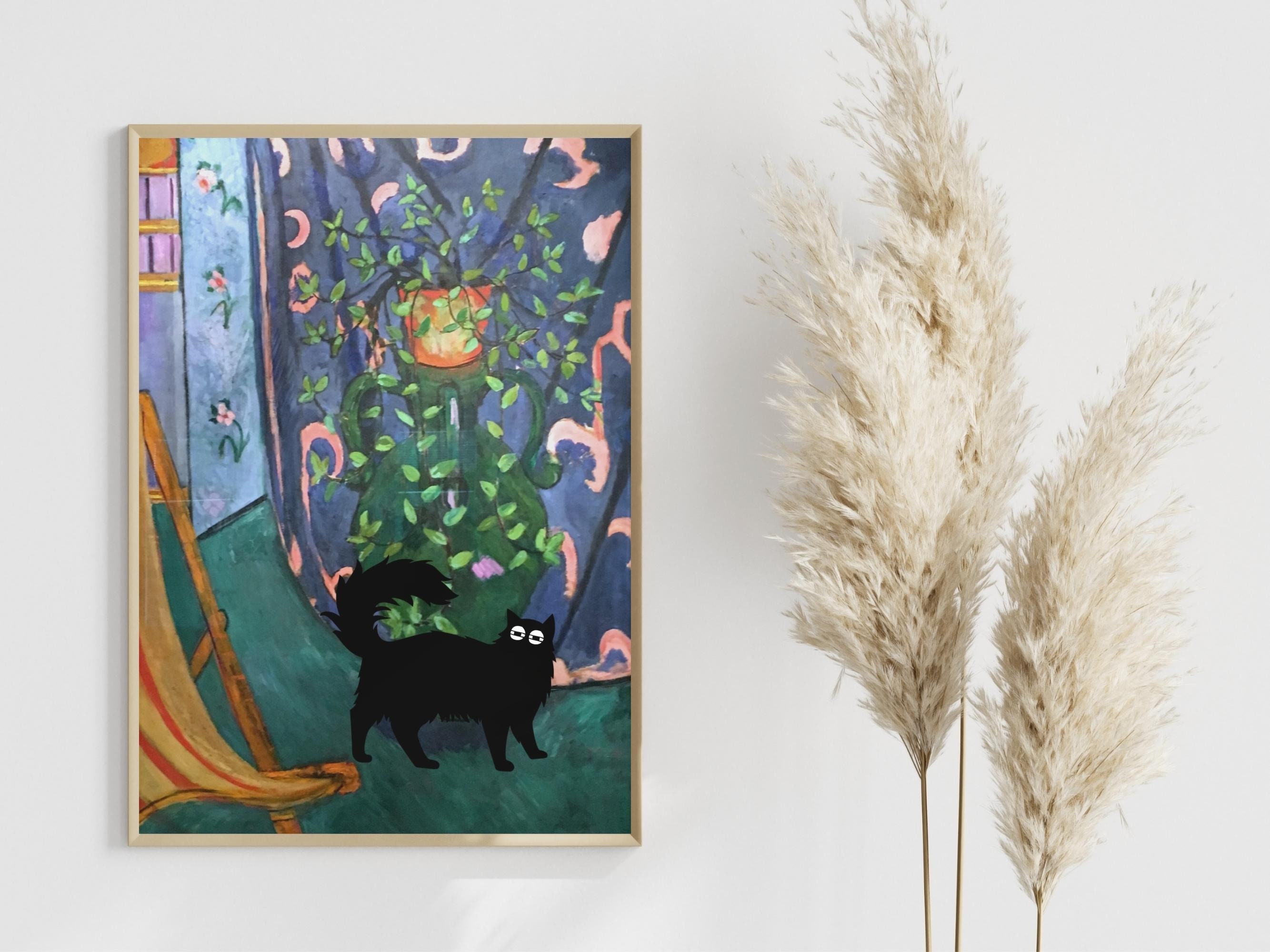Henri Matisse Cat Print, Matisse Corner of Artist Studio Poster, Black ...