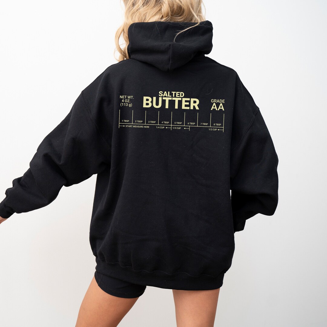 Vintage Salted Butter Hoodie, Funny Butter Hoodie, Baker Gift, Foodie ...