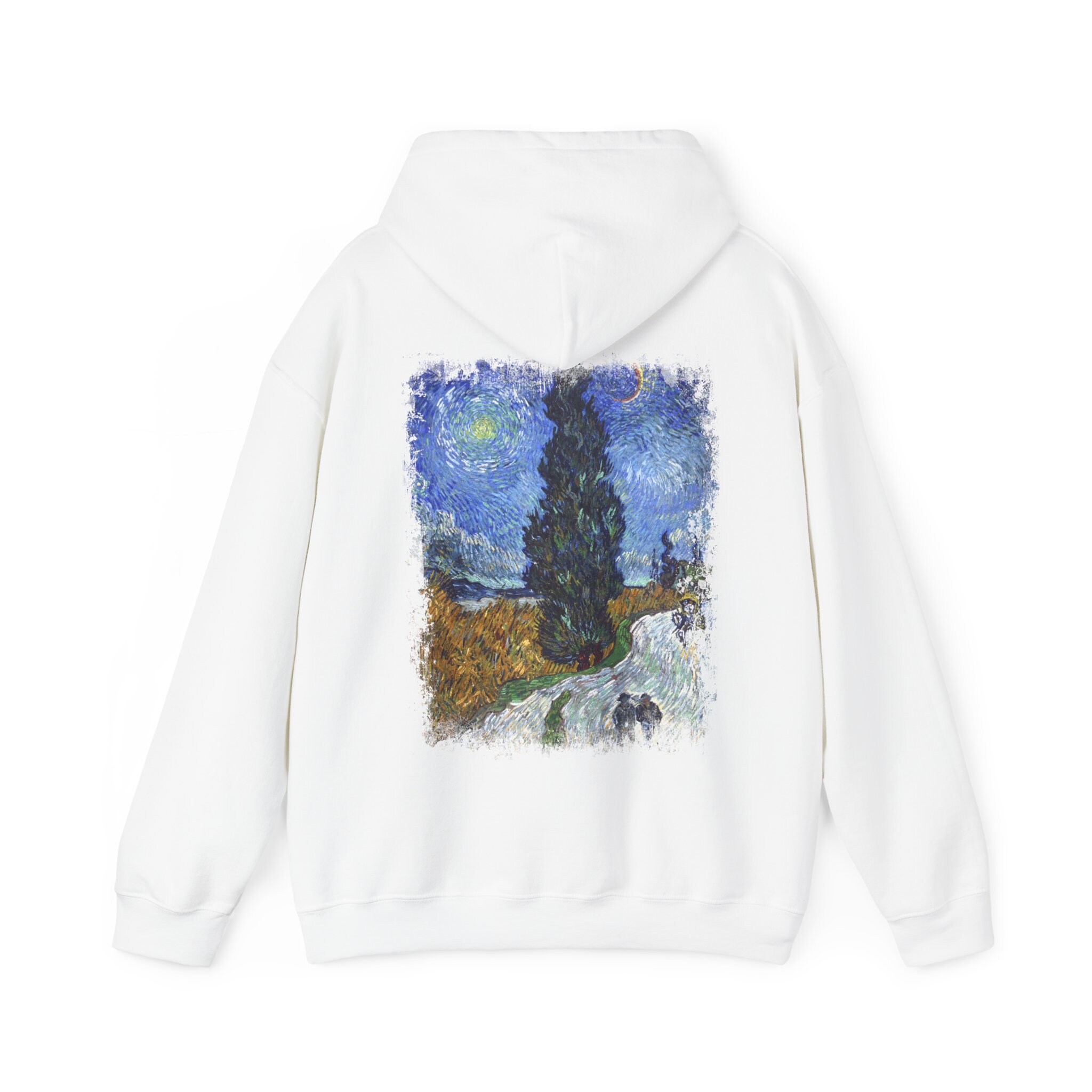 Vincent Van Gogh Hoodie, Road With Cypress and Star, Van Gogh Art ...
