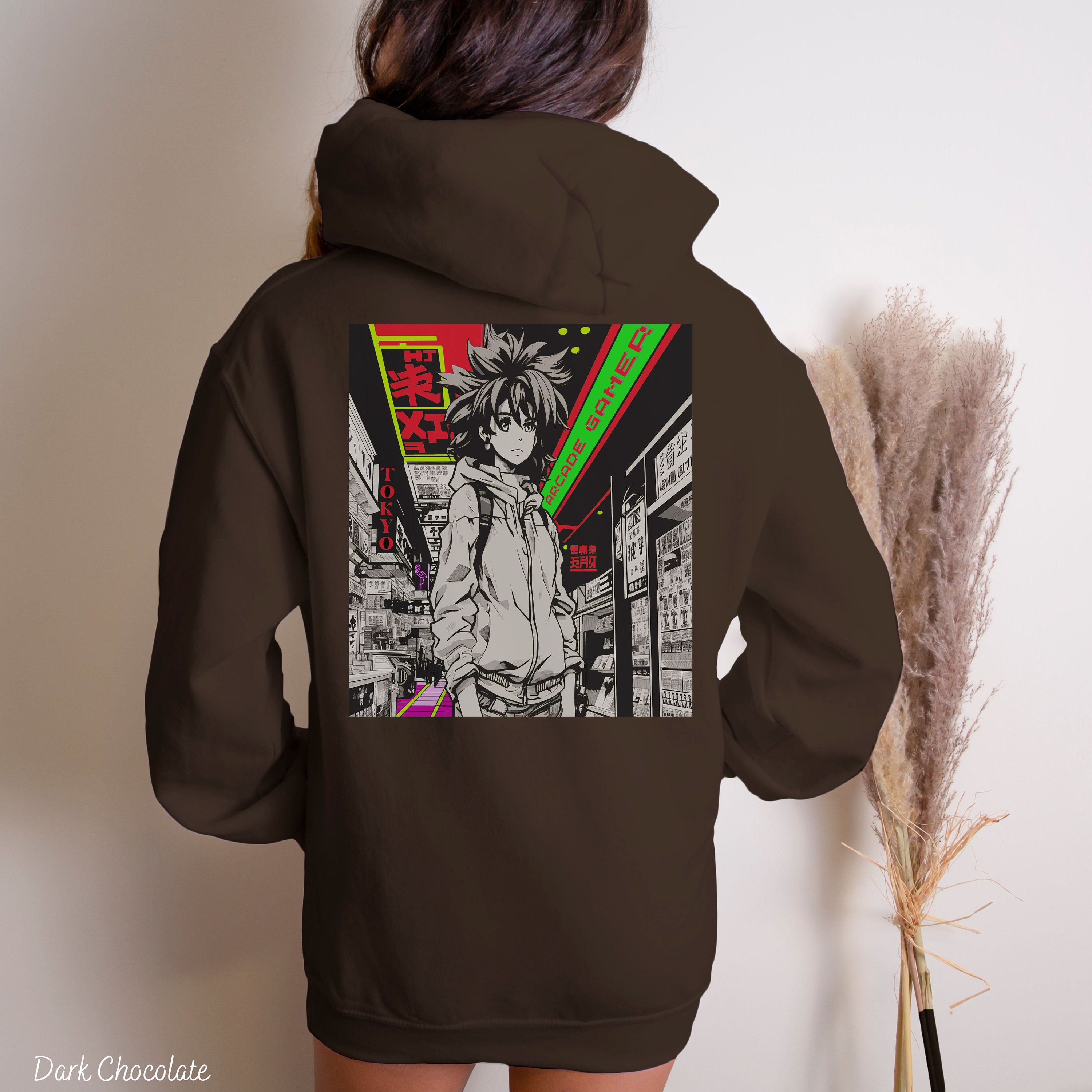 Vintage Anime Hoodie, Manga Hooded Sweatshirt, Anime Clothing Merch ...