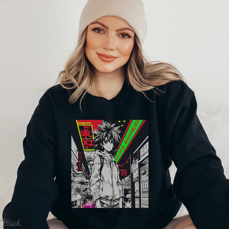 Vintage Anime Sweatshirt Manga Sweater Anime Clothing Merch - Etsy